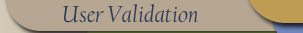 User Validation